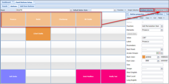 Panel Buttons – Alphabetical Sorting
